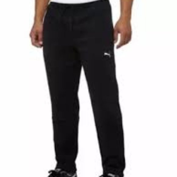 Puma | Pants | Puma Mens Fleece Lined Logo Pants Black New | Poshmark